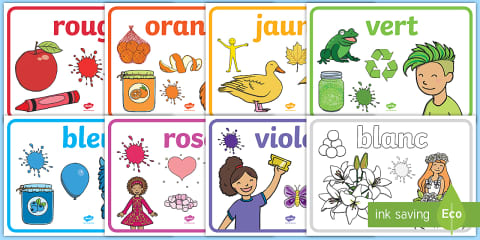 French: Colours Interactive Matching Game