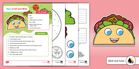 Build a Taco Cutting Skills Activity