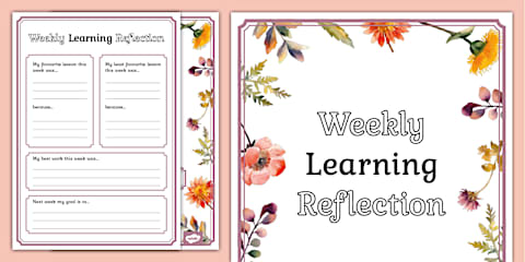 Weekly Reflection Writing Template