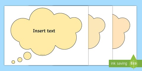 Editable Thought Bubble Template