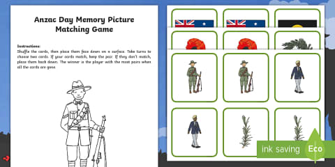 Anzac Day Word Cards