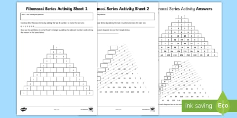 Find My Pattern - Fibonacci Sequence Activity Sheet