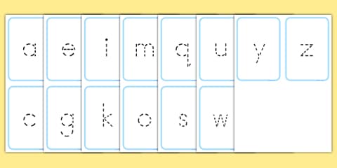 Lowercase Alphabet Letters Fine Motor Task Box Cards