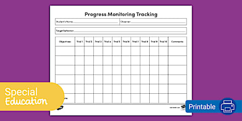 IEP Data Tracking Sheet for Special Education