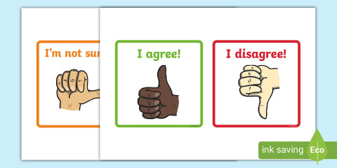 Agree, Disagree, Don't Know Display Posters