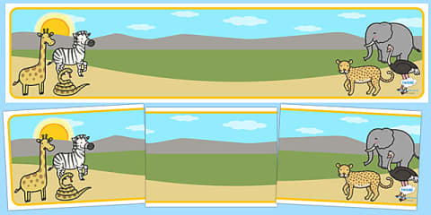 Safari Themed Display Numbers - safari, jungle, animals, display