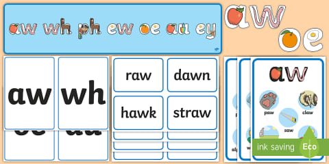ay ou ie ea oy ir ue Phonics Display Pack