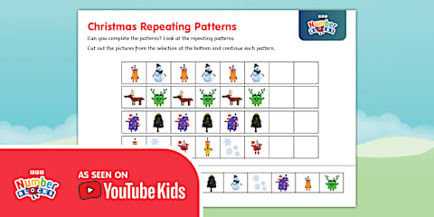Christmas Numberblocks One To Five Cut And Stick Activity