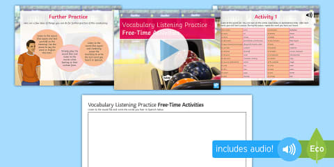 Customs & Festivals Vocabulary Listening Practice PowerPoint Spanish