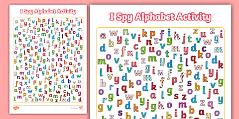 I Spy with My Little Eye Educational Game Worksheet