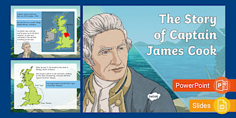 Captain James Cook Explorer Map