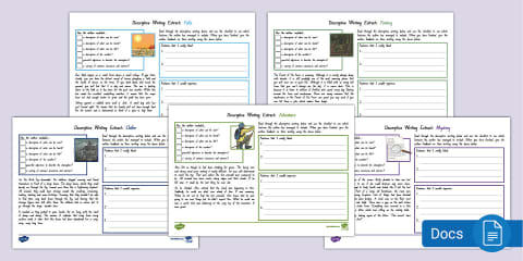 Describe the Setting Worksheet Pack