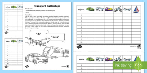 Transport Whole Class Interactive Game German