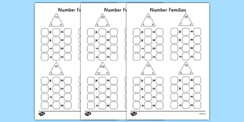 Fact Family Triangles Multiplication and Division PowerPoint