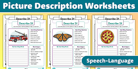 Describe the Setting Worksheet Pack