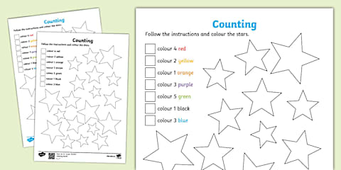 Numbers Colouring Sheet