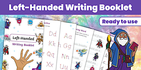 Twinkl Phonics - Left-handed Friendly Letter Formation Worksheets