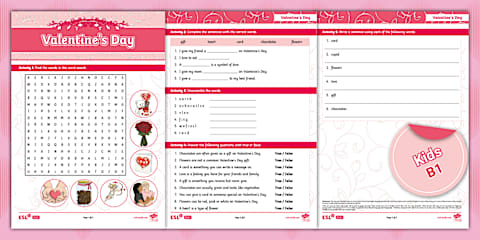 ESL Valentine's Day Lesson Plan [Kids, B1]