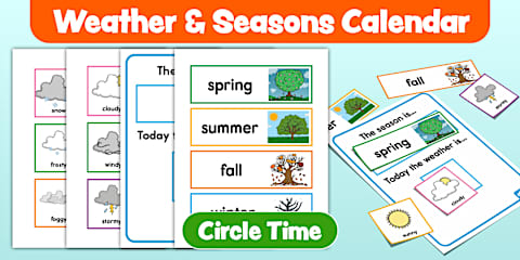 Daily Calendar and Weather Chart
