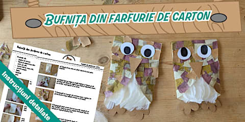 Fluture cu elemente din natură – Activitate practică