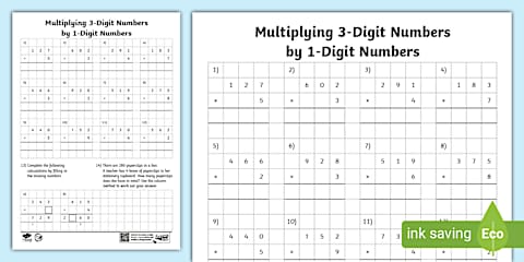 Year 3 Short Multiplication Worksheet Pack