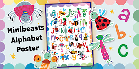 Alphabet Rainbow Colours Poster
