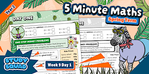 Study Squad 5 Minute Maths - Year 2 Spring - Week 9 Day 3