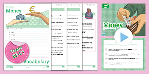 ESL Money & Spending - Vocabulary Lesson PPT [Adults, B1-B2]