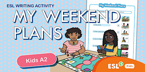 ESL All About My Weekend Writing Activity [Kids, A1]