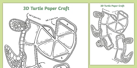 Kindergarten Label the Sea Turtle Cut and Paste Worksheet