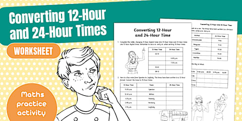 Converting Analog to Digital Time and Vice Versa Worksheet
