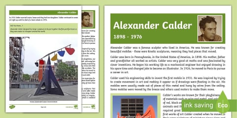 KS2 Alexander Calder Themed Art Activity