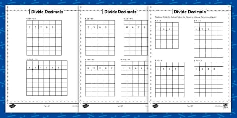 Sixth Grade Multiply Decimals With Grid Guide