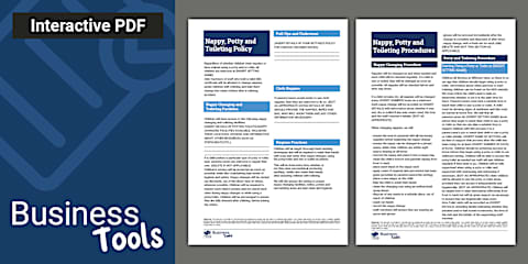 Nappy Changing Record Sheet for Private Childcare Settings