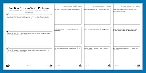Fifth Grade Real-World Fraction Word Problems: Add, Subtract, and ...