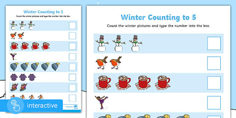 Interactive PDF: Winter Counting to 10 Activity