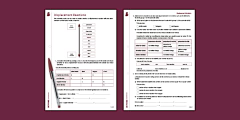 KS3 Metal and Acid Reactions Homework