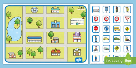 Large-Scale Map and Cut-Outs
