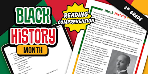 Kindergarten Black History Month Reading Passage Comprehension Worksheet