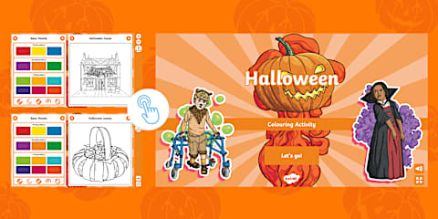 KS2 Unplugged Halloween Coding Picture