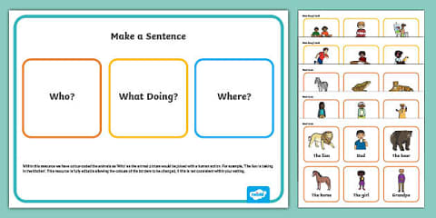 SVO Make a Sentence Board and Cards