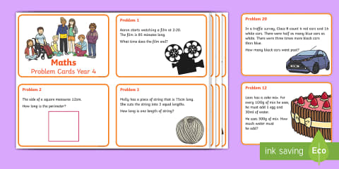 Maths Problems Challenge Cards | Maths Resources