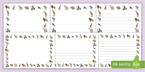 Safari Full Landscape Page Border