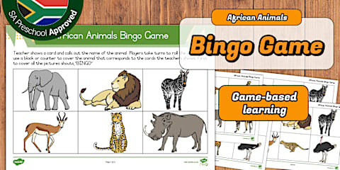 Preschool - Themes- African Animals - Matching Cards - African Animal ...