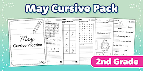 Cursive Months of the Year Practice Worksheets
