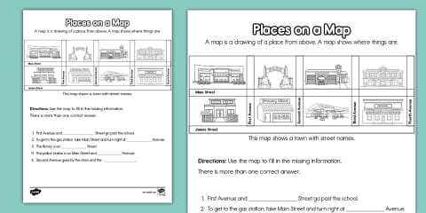 Second Grade Map Skills: What Is a Map? Worksheet
