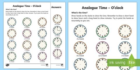 Blank Analogue Clock Face | Make Your Own Clock