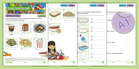 ESL Food Worksheet [Kids, A1-A2]