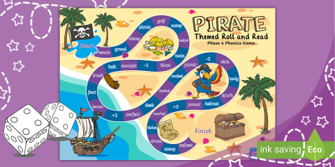 Split Digraphs Phonics Phonopoly Board Game