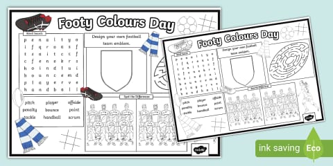 Australian Rules Football Grand Final Colouring Pages